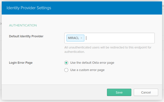 Okta | MIRACL Documentation