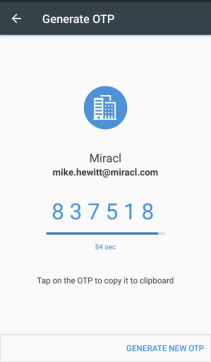 One Time Password | MIRACL User Guide